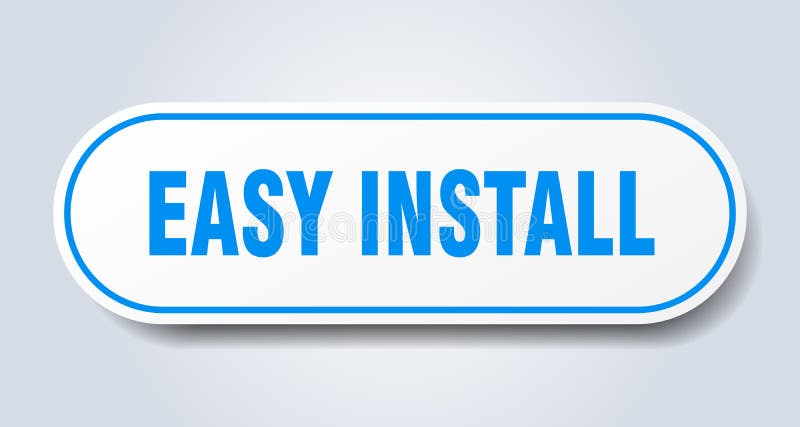 Easy install sticker. stock vector. Illustration of seal - 197154203
