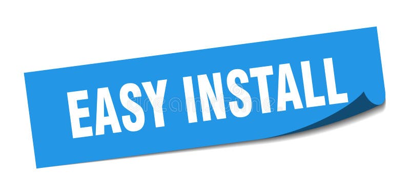 Easy Install Sticker. Easy Install Square Sign Stock Vector ...