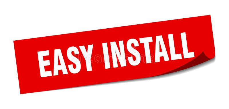 Easy Install Sticker. Easy Install Square Sign Stock Vector ...