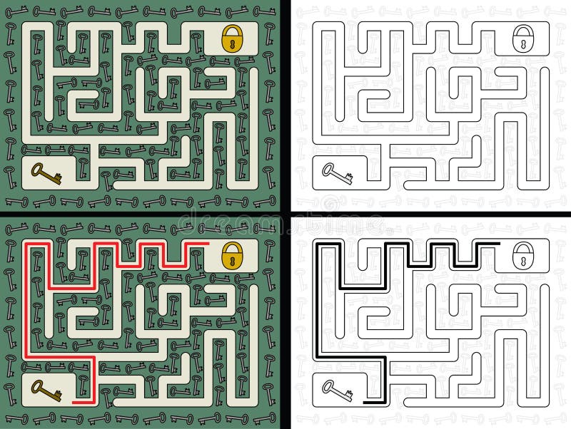 Easy mouse maze stock vector. Illustration of cheese - 71704576