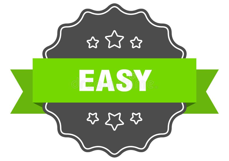 Easy label stock vector. Illustration of template, ribbon - 160027904