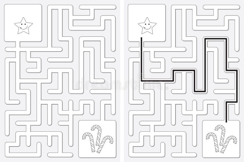 Easy candy maze stock vector. Illustration of sweets - 93049144