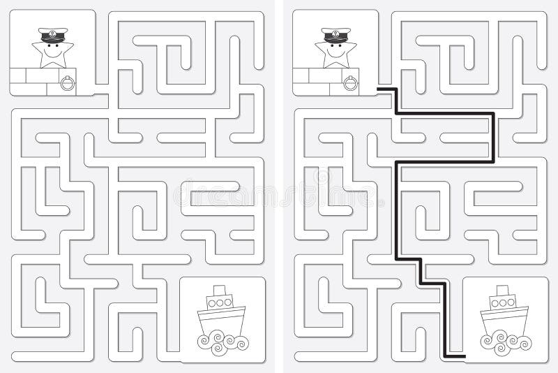 Easy little star maze stock vector. Illustration of labyrinth - 269321113