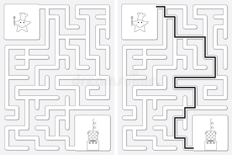 Easy little star maze stock vector. Illustration of easy - 268647067