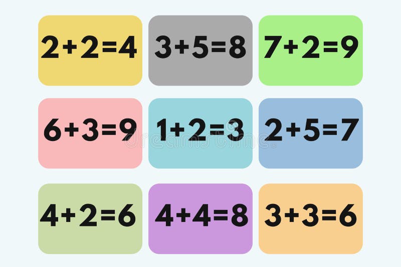 Easy math game for kids stock illustration. Illustration of matemaiexcl ...
