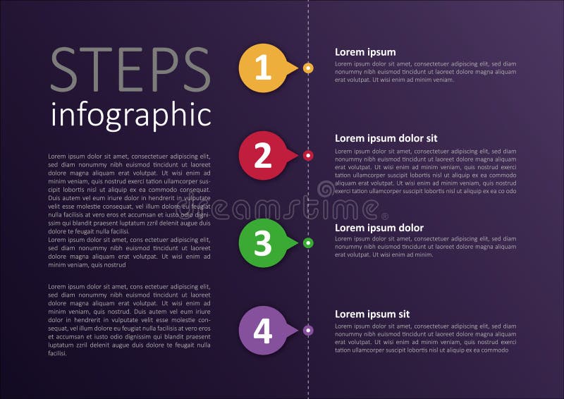 Easy Modified Infographic Steps Design Stock Vector - Illustration of ...