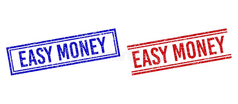 Rubber Textured EASY MONEY Stamp Seals with Double Lines Stock ...