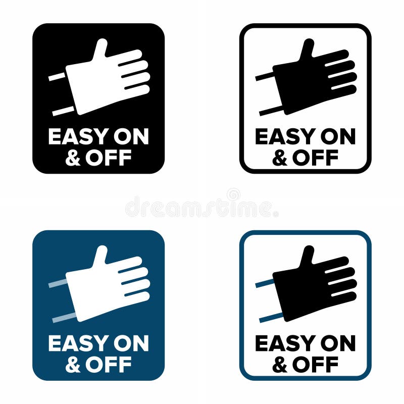 Easy on and Off Vector Information Sign Stock Vector - Illustration of ...