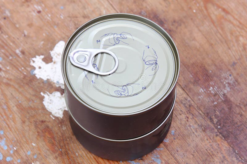 Easy Open Tuna Can or Tin Can Stock Image - Image of container, rusty ...