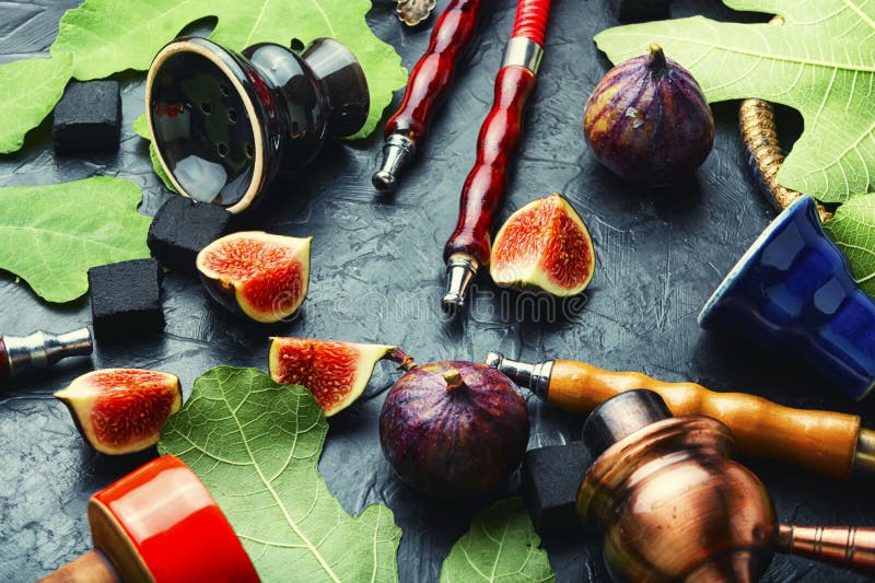 Easy Oriental Hookah with Figs Stock Photo - Image of flavor, oriental ...