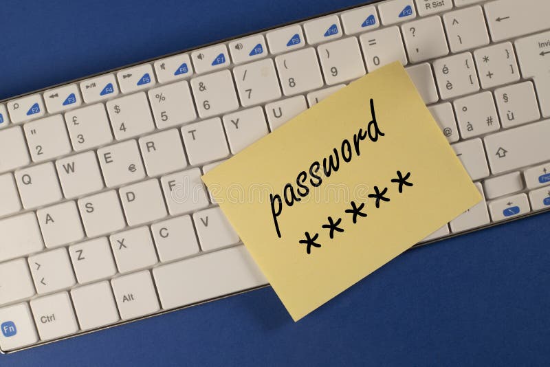 Easy Password Concept Written Post it, Close-up Stock Image - Image of ...