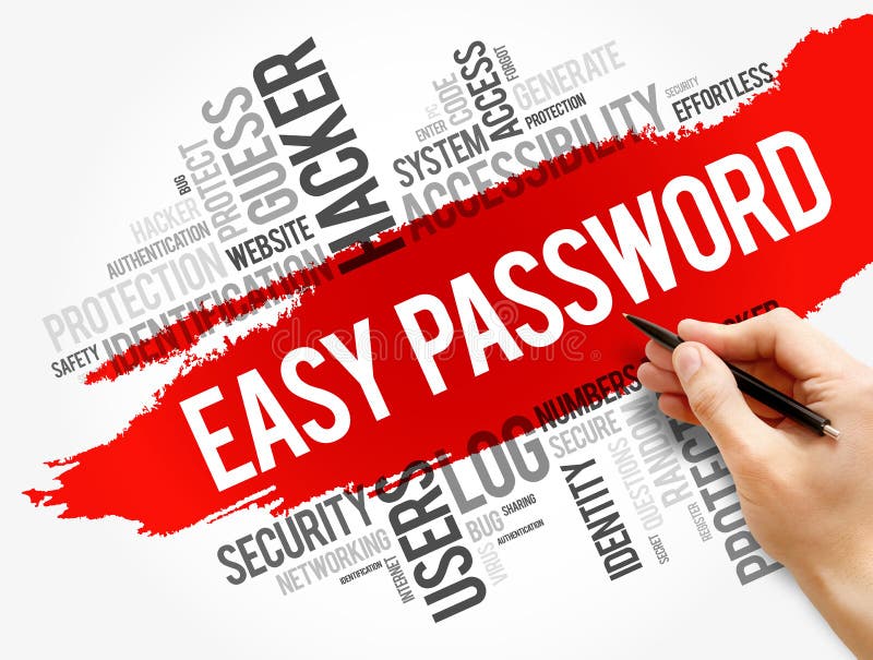Easy Password Word Cloud Collage Stock Photo - Image of ecommerce ...