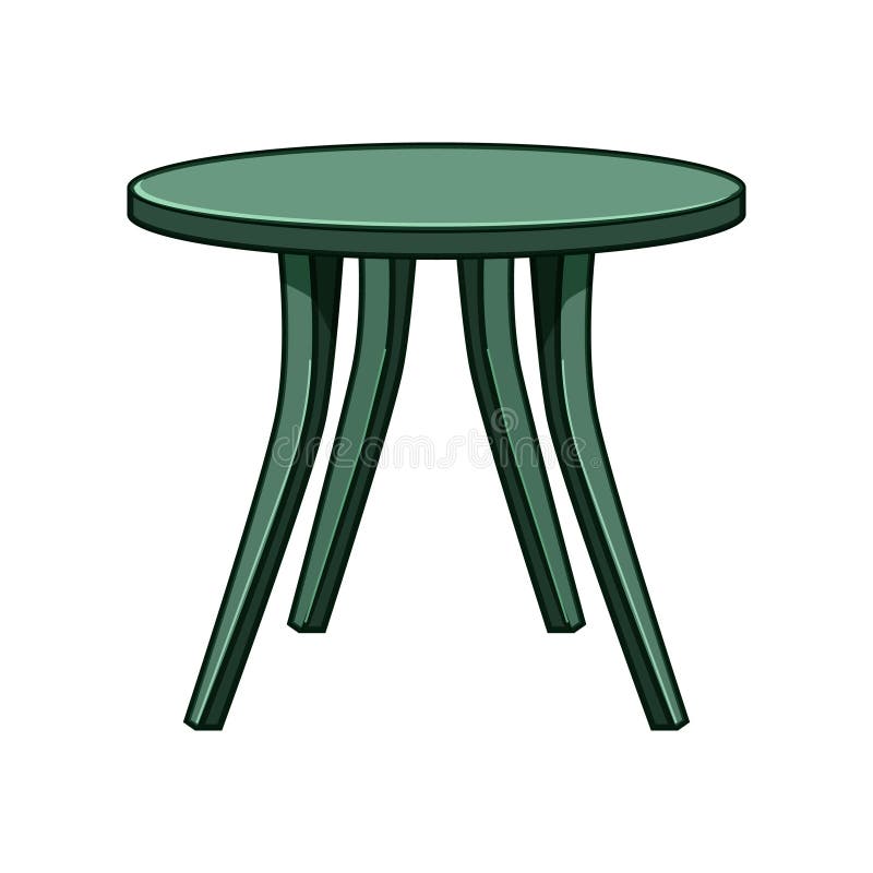 Easy Plastic Table Cartoon Vector Illustration Stock Vector ...