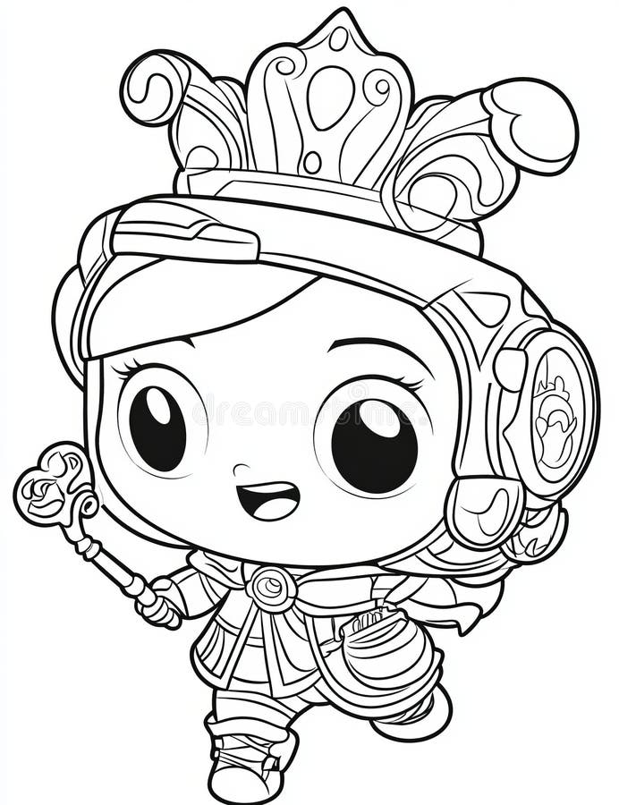 This Easy Princess Coloring Page is Ready To Print on 8.5x11 Inch Paper ...