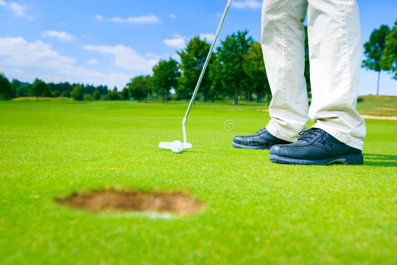 This is a really Easy Putting Challenge Stock Image - Image of white ...
