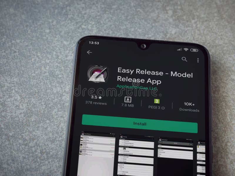 Easy Release Pro - Model Release App Play Store Page on Smartphone on a ...