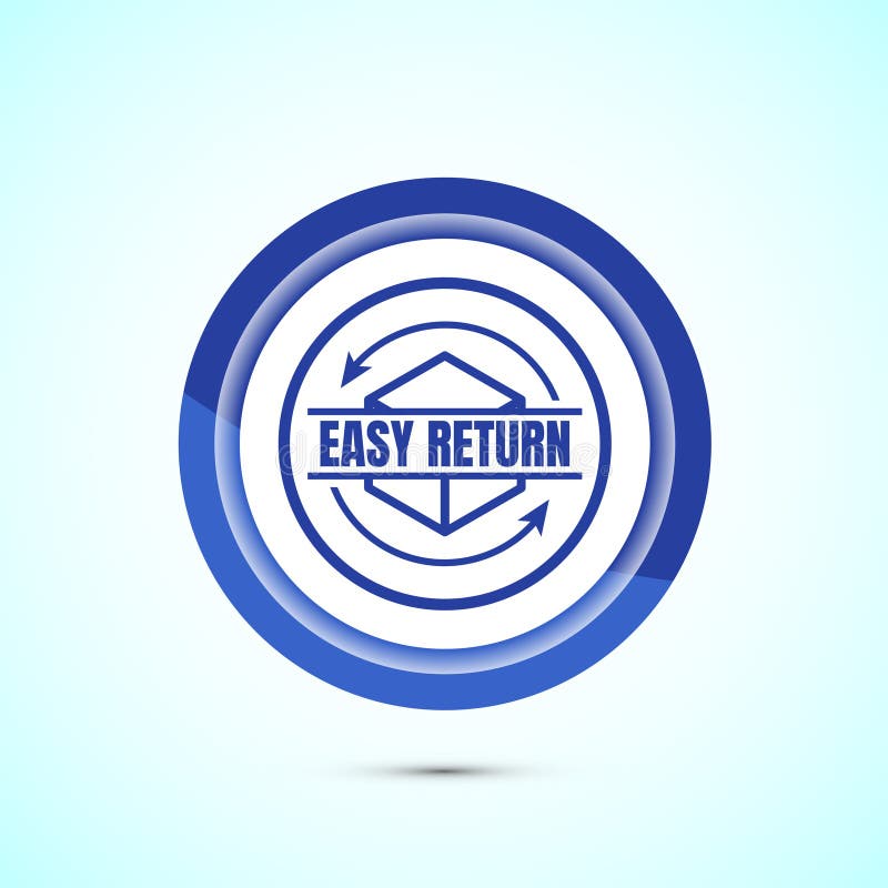 Easy Return Icon Design Illustration, Easy Return Label for Product ...