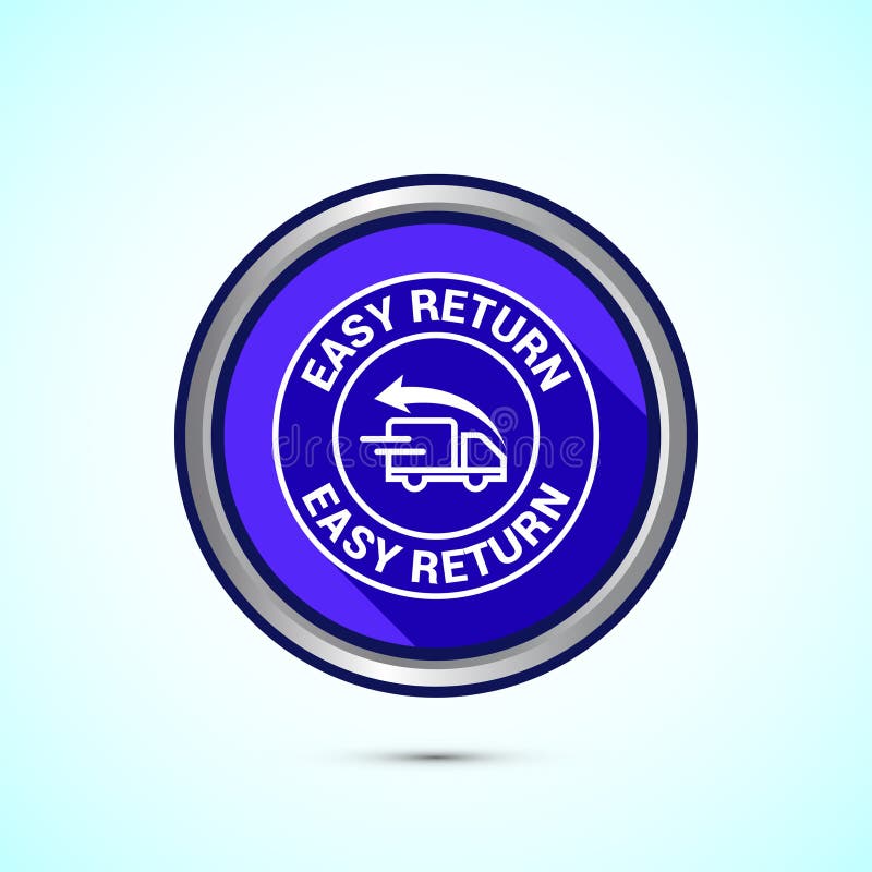 Easy Return Icon Design Illustration, Easy Return Label for Product ...