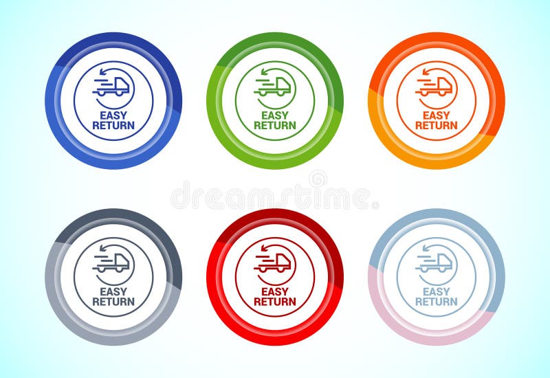 Easy Return Icon Design Illustration, Easy Return Label for Product ...