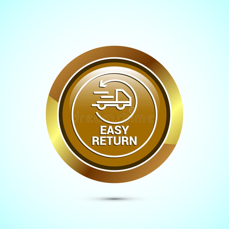 Easy Return Icon Design Illustration, Easy Return Label for Product ...