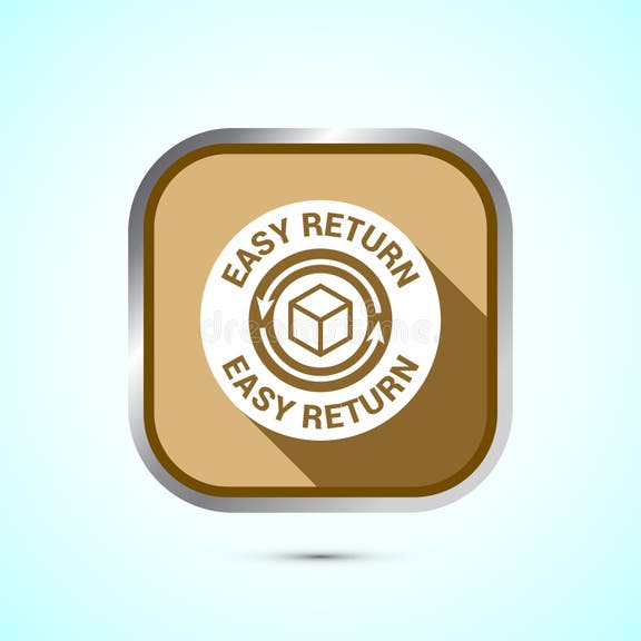 Easy Return Icon Design Illustration, Easy Return Label for Product ...