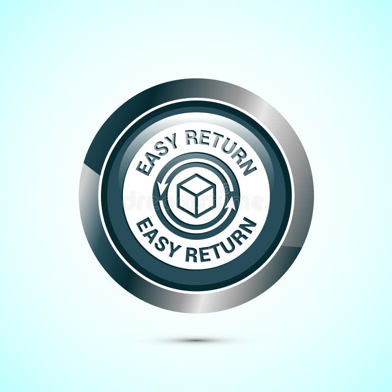 Easy Return Icon Design Illustration, Easy Return Label for Product ...