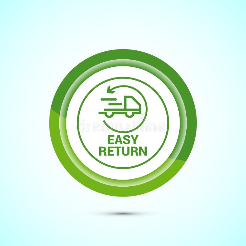 Easy Return Icon Design Illustration, Easy Return Label for Product ...