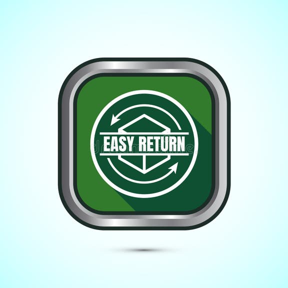 Easy Return Icon Design Illustration, Easy Return Label for Product ...