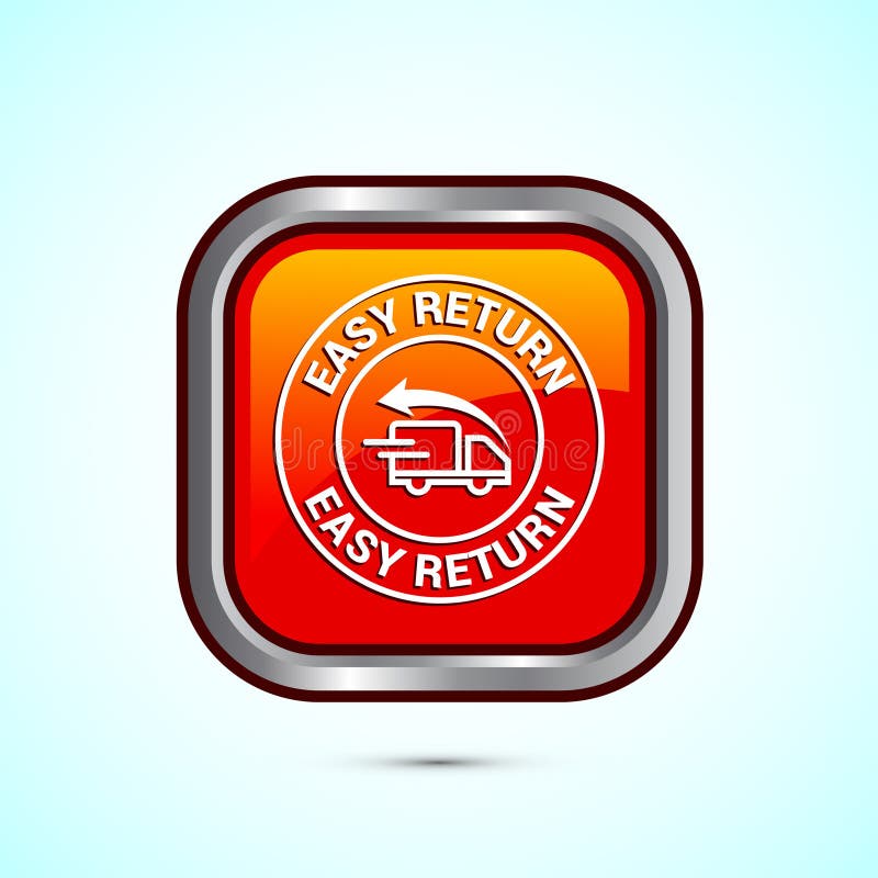 Easy Return Icon Design Illustration, Easy Return Label for Product ...