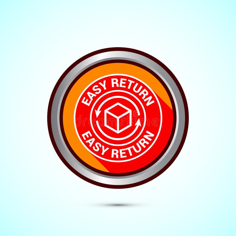 Easy Return Icon Design Illustration, Easy Return Label for Product ...