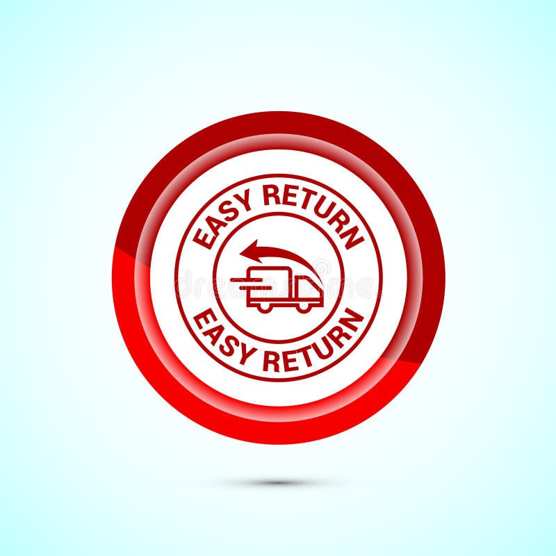 Easy Return Icon Design Illustration, Easy Return Label for Product ...