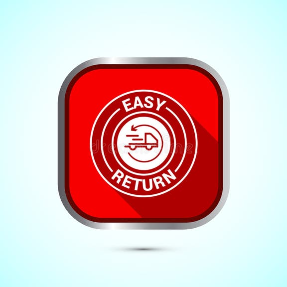 Easy Return Icon Design Illustration, Easy Return Label for Product ...