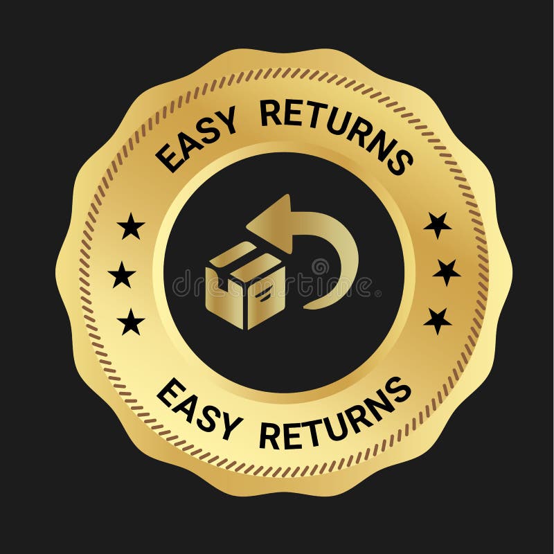 Easy Returns Vector Logo. Trust Badges Stock Illustration ...