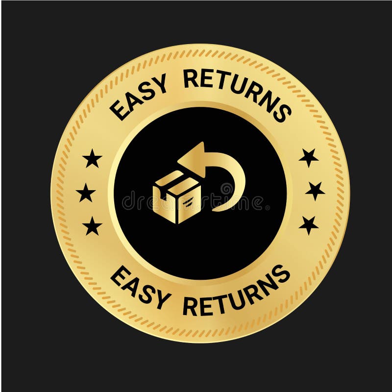 Easy Returns Vector Logo. Trust Badges Stock Illustration ...