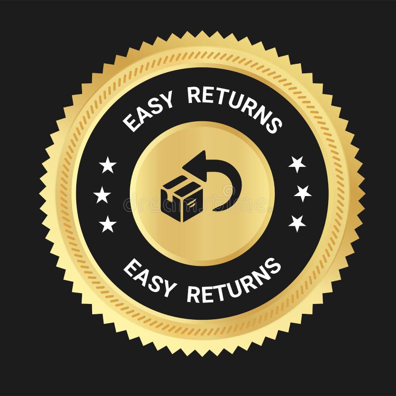 Easy Returns Vector Logo. Trust Badges Stock Illustration ...