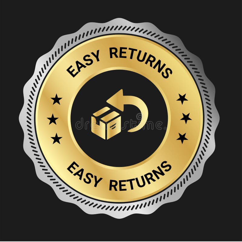 Easy Returns Vector Logo. Trust Badges Stock Illustration ...