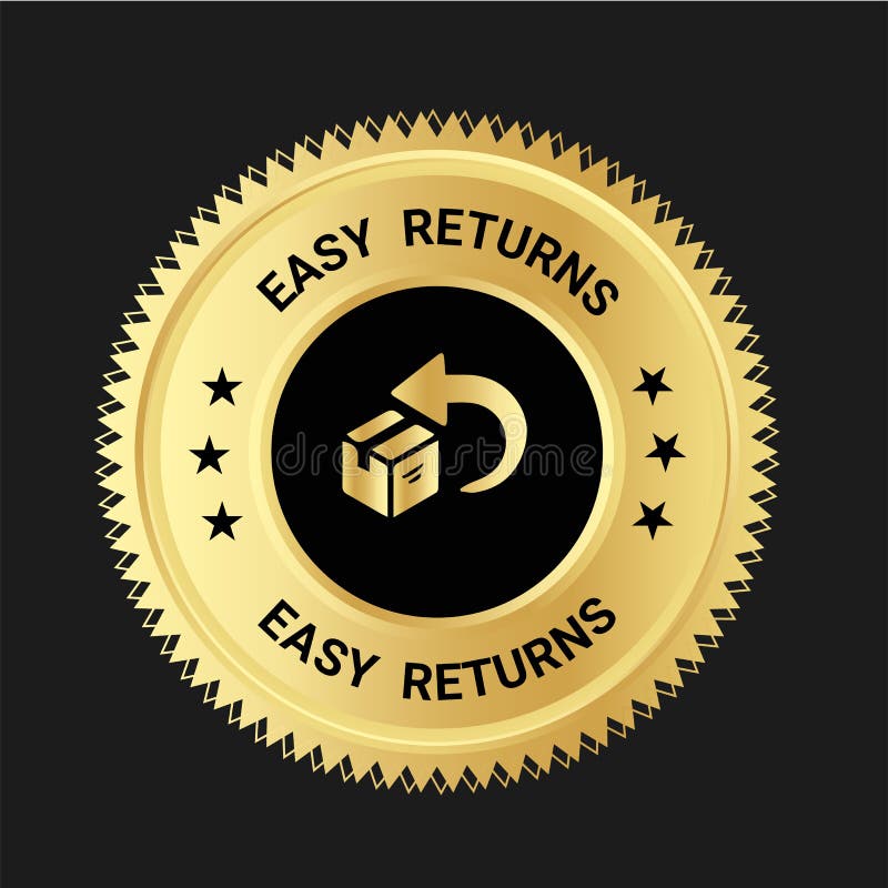 Easy Returns Vector Logo. Trust Badges Stock Illustration ...