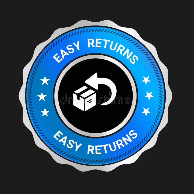 Easy Returns Vector Logo. Trust Badges Stock Illustration ...
