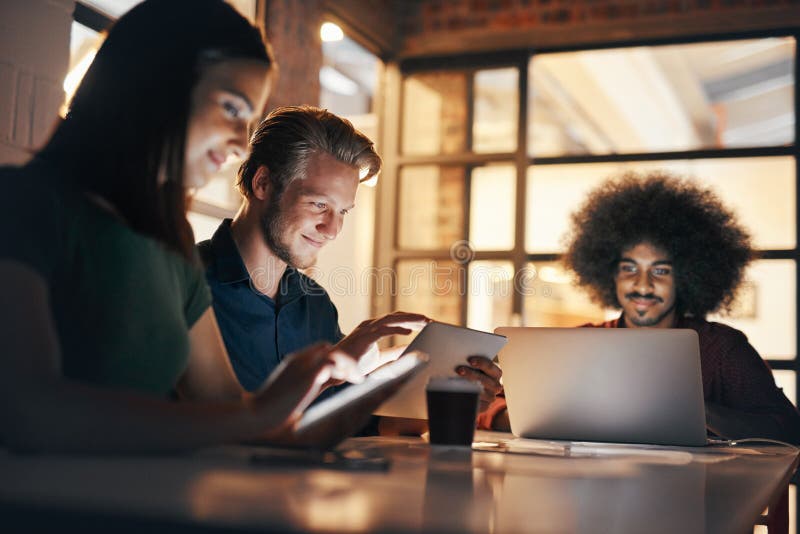 Easy Sharing Makes All the Difference in Time Management. a Group of ...