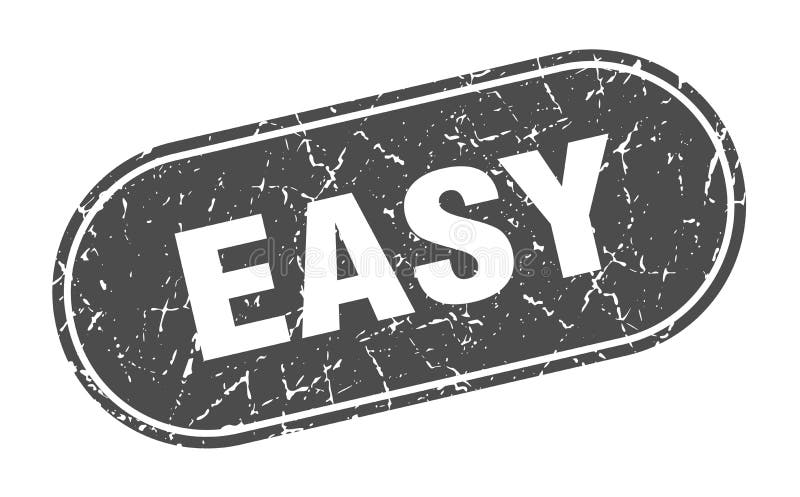 Easy Sign. Easy Grunge Stamp Stock Vector - Illustration of sign ...