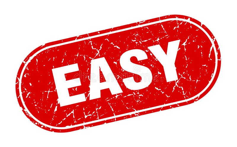 Easy Sign. Easy Grunge Stamp Stock Vector - Illustration of insignia ...