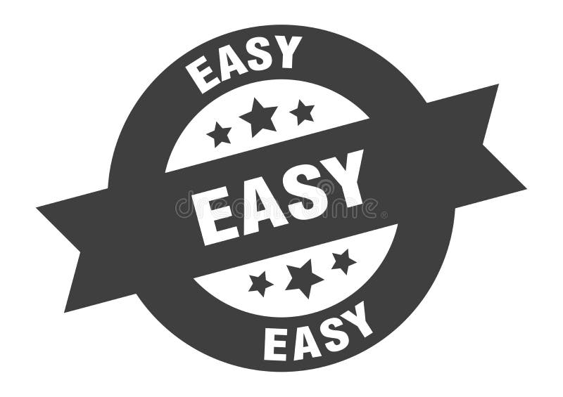 Easy sign stock vector. Illustration of ribbon, easy - 160381799