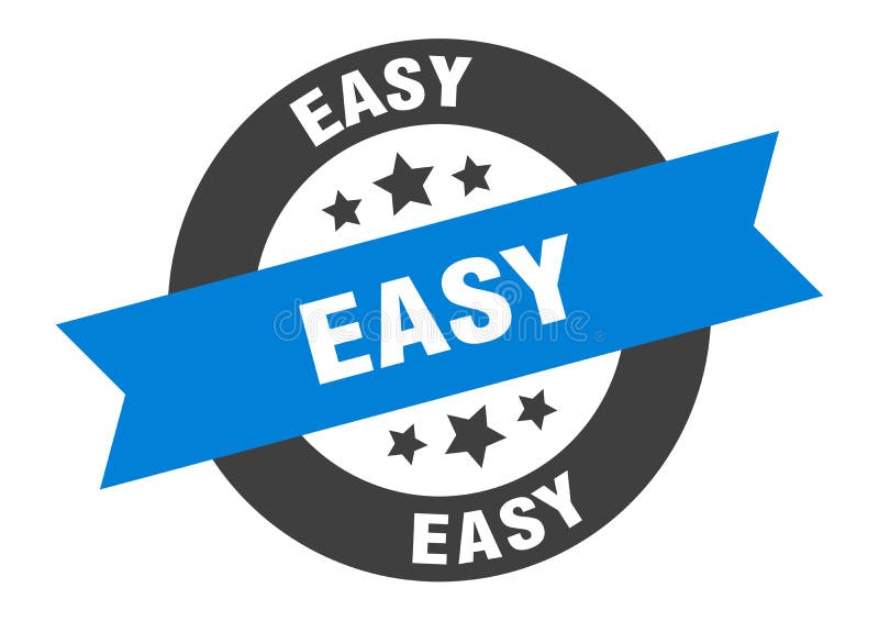 Easy sign stock vector. Illustration of circle, vector - 160383198
