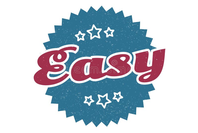 Easy Sign. Easy Vintage Retro Label Stock Vector - Illustration of ...