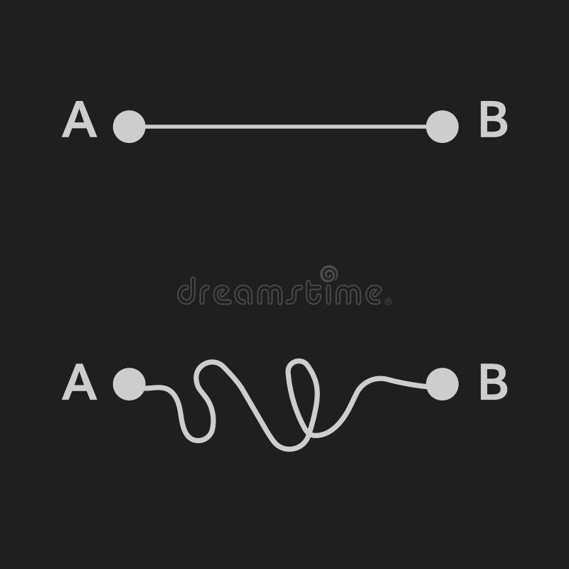 Easy Simple Way and Hard Way Stock Vector - Illustration of chaos ...