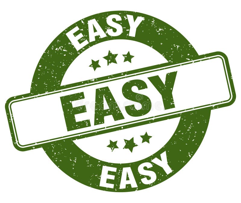 Easy Stamp. Easy Label. Round Grunge Sign Stock Vector - Illustration ...