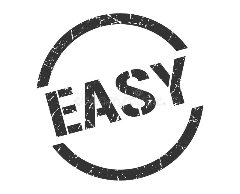 Easy stamp stock vector. Illustration of easy, badge - 136944016
