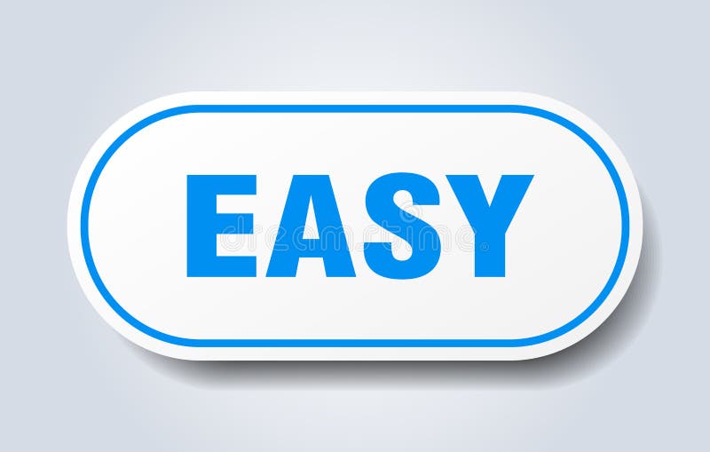 Easy sticker. stock vector. Illustration of sticker - 158774084