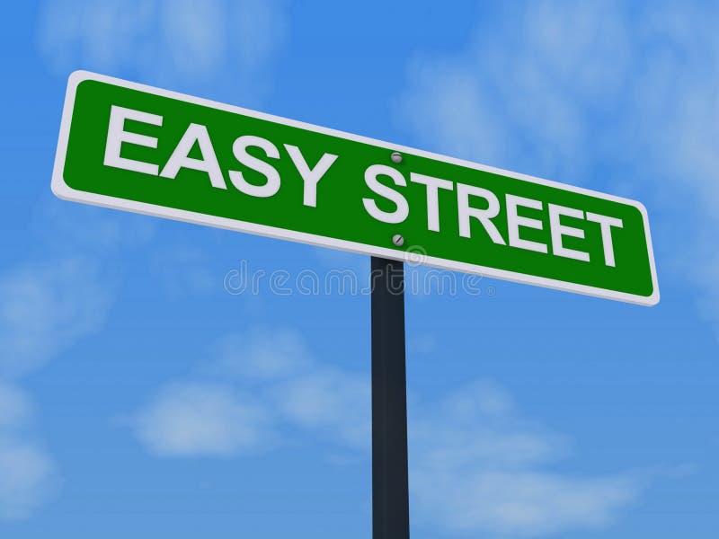 Easy Street Road Sign stock illustration. Illustration of easy - 28229179
