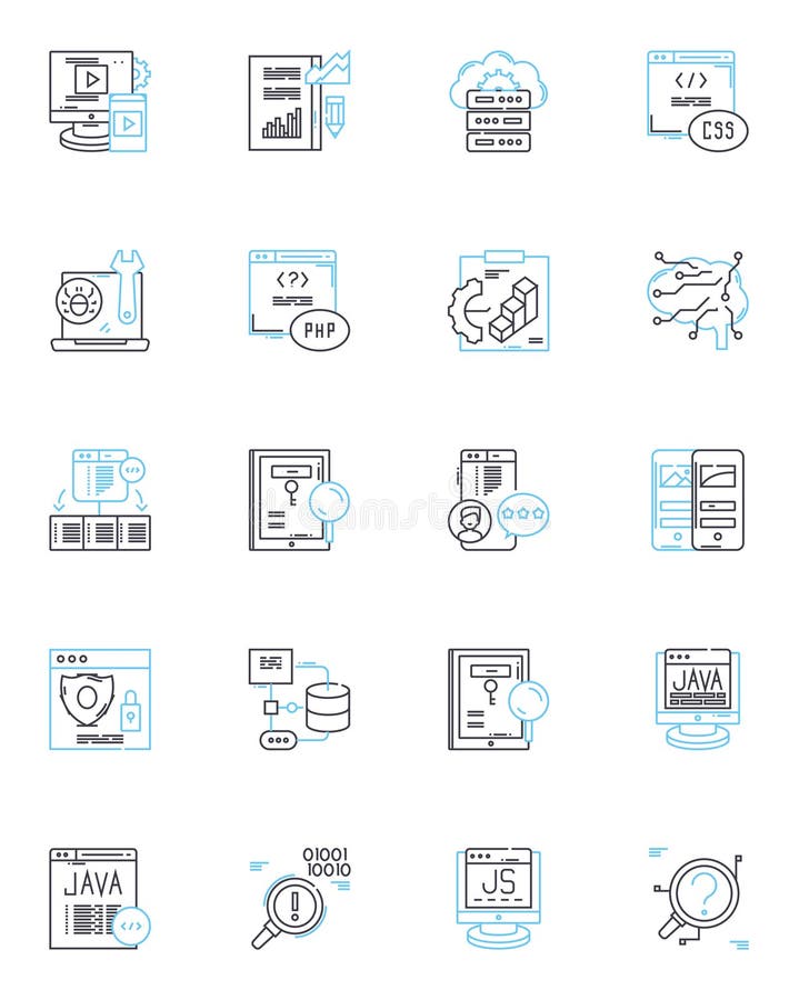 Easy Tech Linear Icons Set. Simplicity, Efficiency, Accessible, User ...